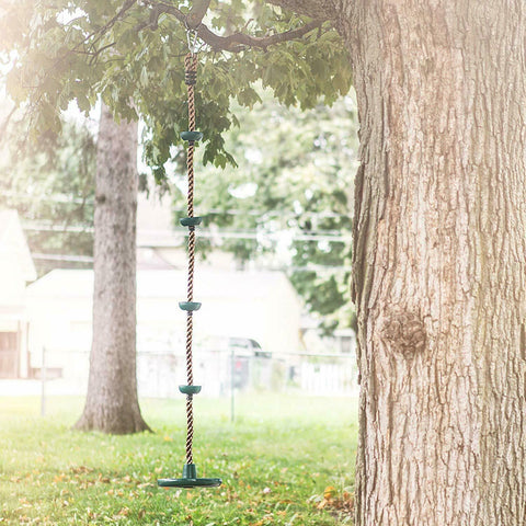 Tree Climbing Rope and Kids Outdoor Swing with Foot Hold Platforms